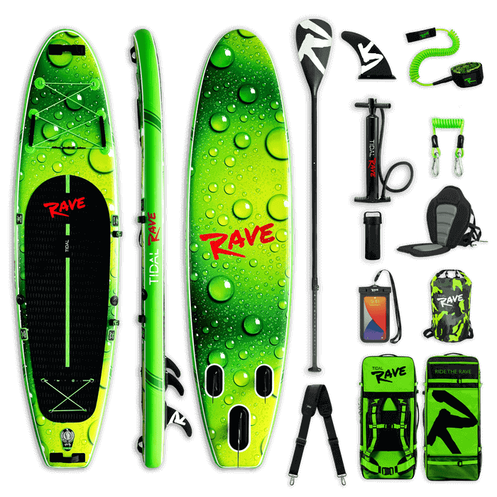 Tidal Rave Paddleboard 10'6" - Inflatable SUP Neon - Tropica Design ...